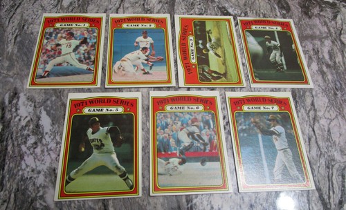 1972 Topps 1971 World Series Cards-Pittsburgh Pirates-Roberto Clemente ...