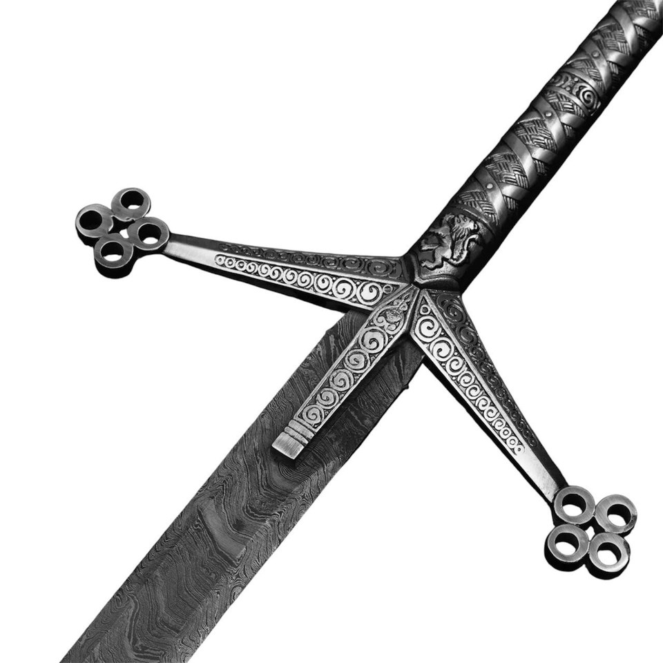Handmade Scottish Claymore Damascus Steel Highland Claymore Black ...