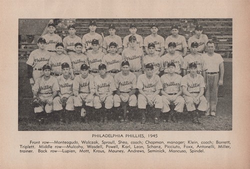1945 Philadelphia Phillies Baseball Team Photo Print 1940s 5x7" | eBay
