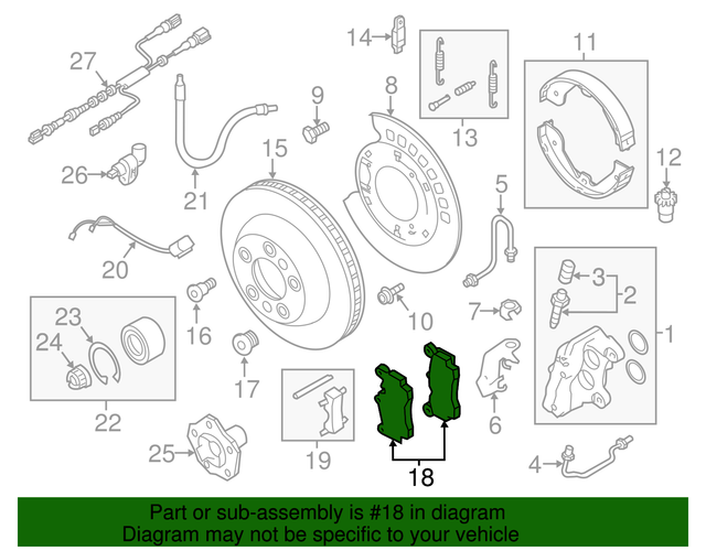 Genuine Audi Brake Lining 7L0-698-451-K for sale online | eBay