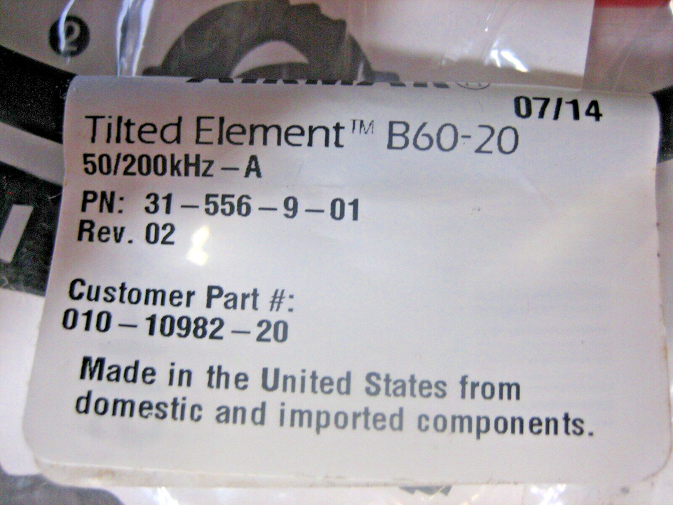 Garmin Airmar B60 20 Degree Tilted Element Bronze Thru-Hull Transducer ...