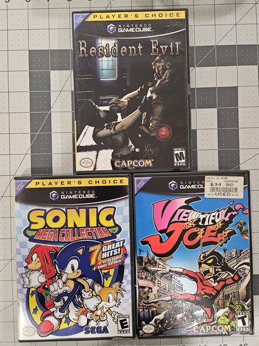Nintendo GameCube Lot Resident Evil, Viewtiful Joe, Sonic Mega ...
