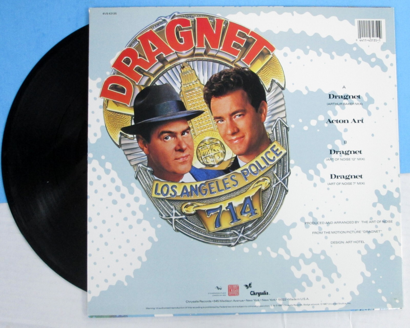 2x ART OF NOISE LPs: Dragnet (Soundtrack) & Dragnet Theme 12" (1987 ...