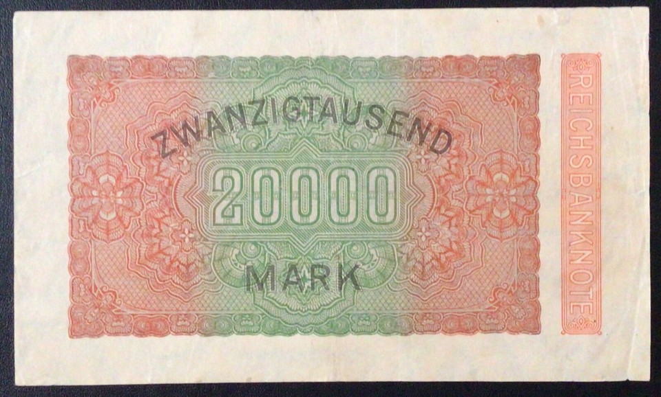1923 GERMANY PAPER MONEY - 20,000 MARK BANKNOTE! | eBay
