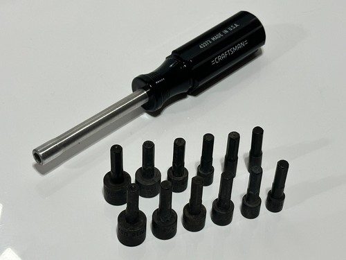 Craftsman USA (NOS) 13pc Magnetic Spinner Handle w/ Metric & SAE Nut ...