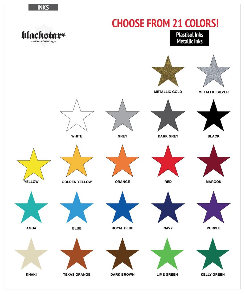 GILDAN T-SHIRTS 24 CUSTOM SCREEN PRINTING 1-COLOR FRONT & BACK 2-DAY ...