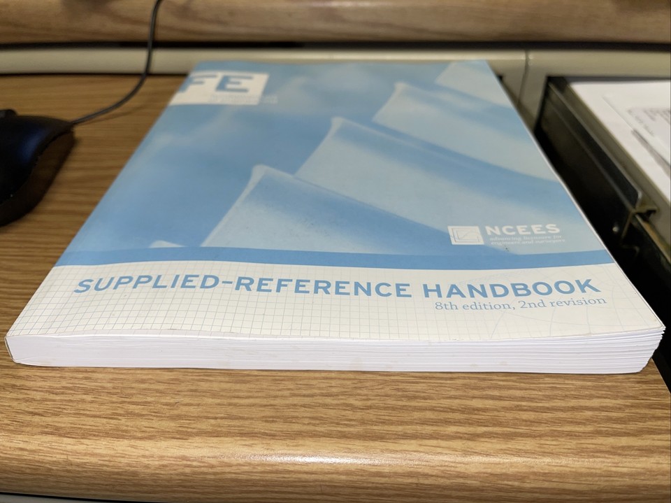 FE Supplied Reference Handbook Paperback NCEES Examinee Buy One Get One ...