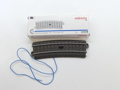 Märklin H0 24294 C-Gleis, gebogenes Schalt-Gleis, R=437,5, 15°,TOP in ...