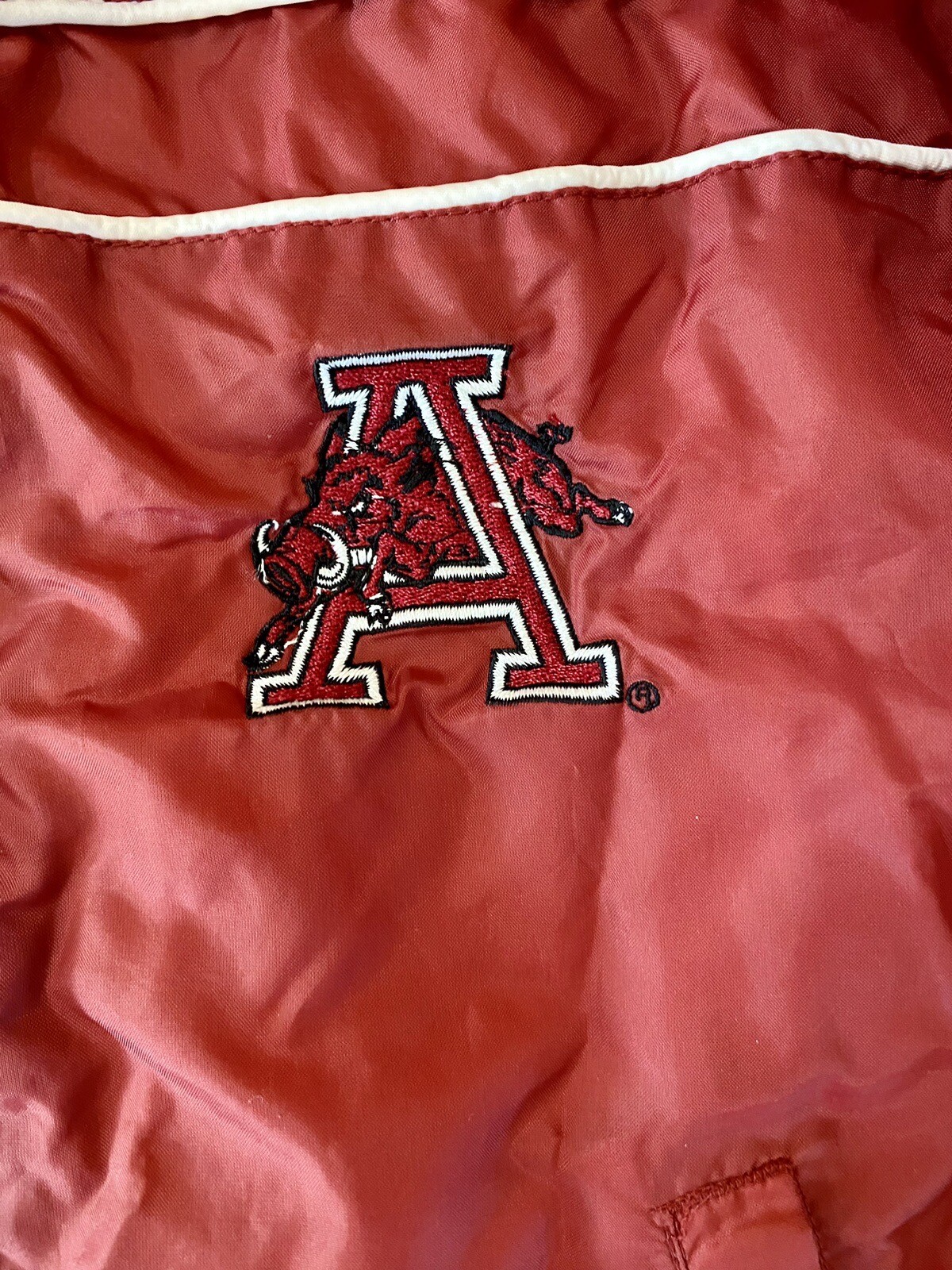 Nike Arkansas Razorback NCAA Full Zip Windbreaker Jacket Youth SZ 6 ...