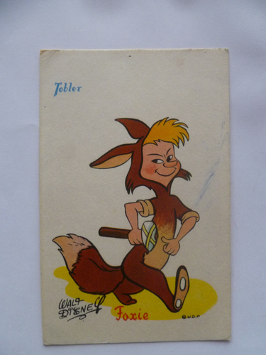 WALT DISNEY / FOXIE / CARTE POSTALE PUB CHOCOLAT TOBLER | eBay