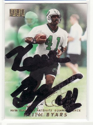 KEITH BYARS NEW YORK JETS OHIO STATE AUTOGRAPHED FOOTBALL CARD | eBay