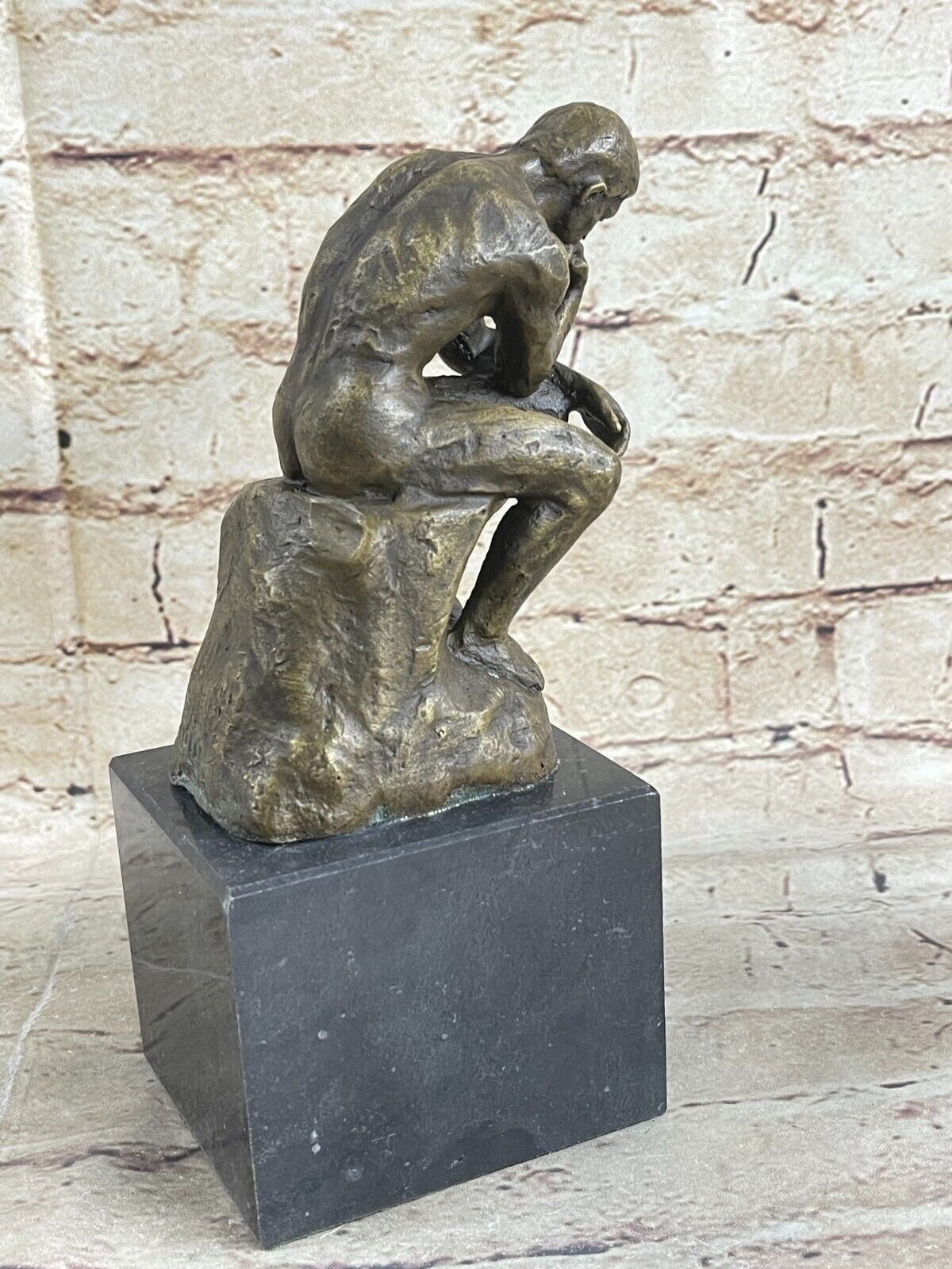 Sculpture Bronze Vintage Thinker Ancient Figure Rodin Auguste Figural ...