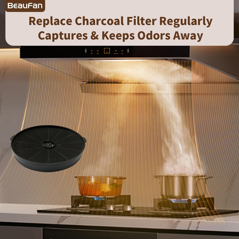 4 Set CFK1-TM Carbon Charcoal Filter Compatible with Cosmo Range Hoods ...