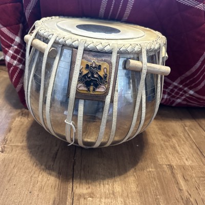 Tabla Bayan Drum Chrome Plated Brass Indian Percussion Musical ...