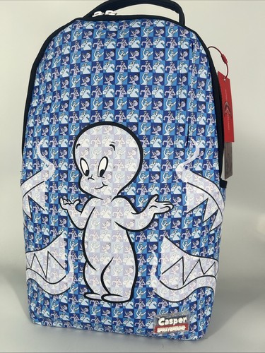 sprayground backpack Casper B7779 Blue/white $100 Vegan Leather Size ...