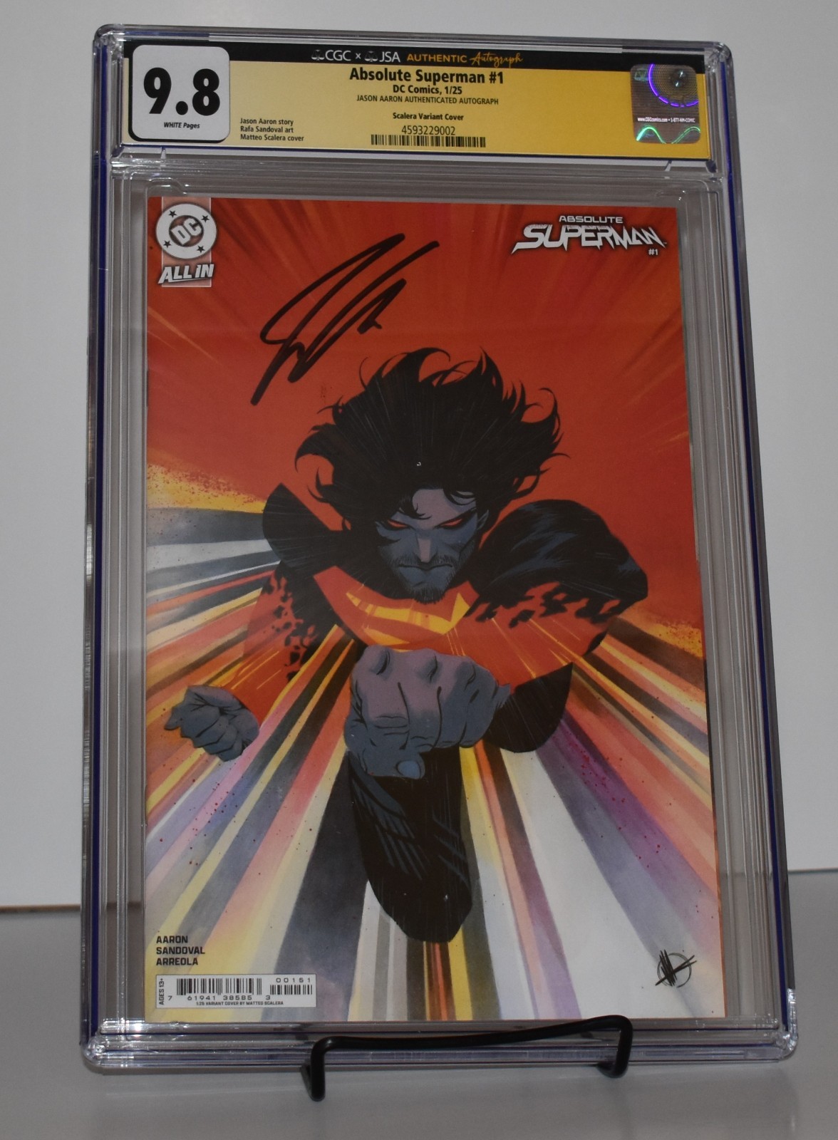 Absolute Superman #1 Matteo Scalera Variant Cover CGC 9.8 with JSA ...