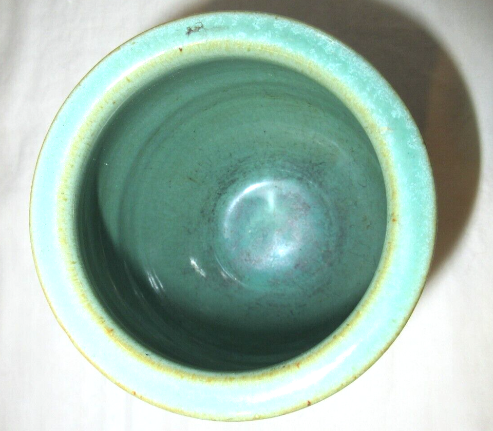 ART DECO~GENUINE BYBEE KENTUCKY GREEN POTTERY VASE3 3/4" TALL | eBay