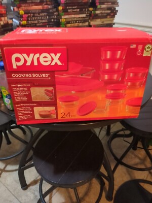 Pyrex 24 Piece Cooking Solved Food Storage Container Set | eBay