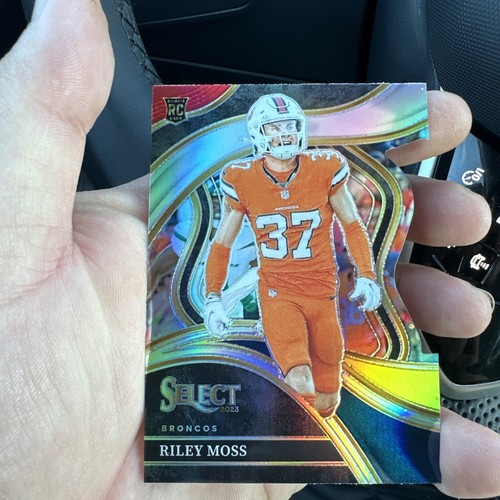 2023 Select Football Riley Moss PRIZM CLUB LEVEL DIE-CUT #222 Broncos ...
