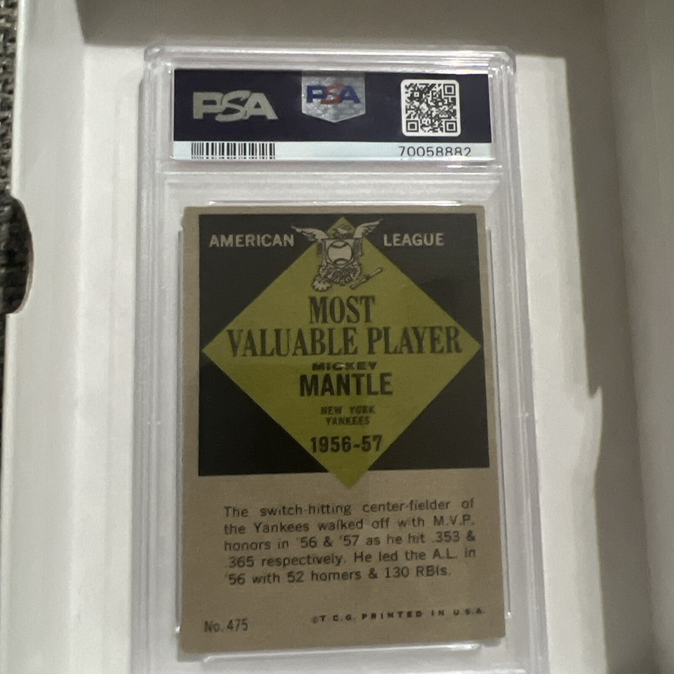 1961 Topps - Most Valuable Players #475 Mickey Mantle | eBay