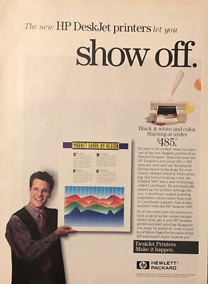 1994 Hewlett Packard HP DeskJet Printer - Let You Show Off VTG 1990s ...