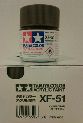 Tamiya acrylic paint XF-51 Khaki drab. 23ml | eBay