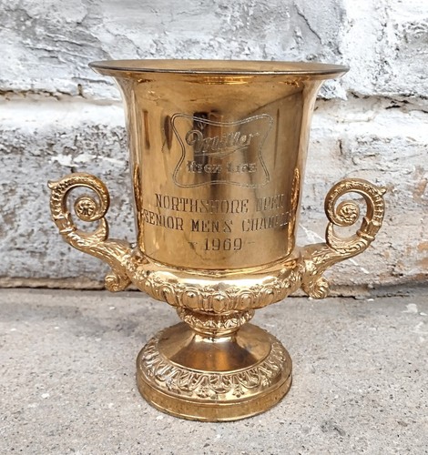 Vintage Sm 7" Miller High Life Northshore Open Speedskating Loving Cup Trophy | eBay