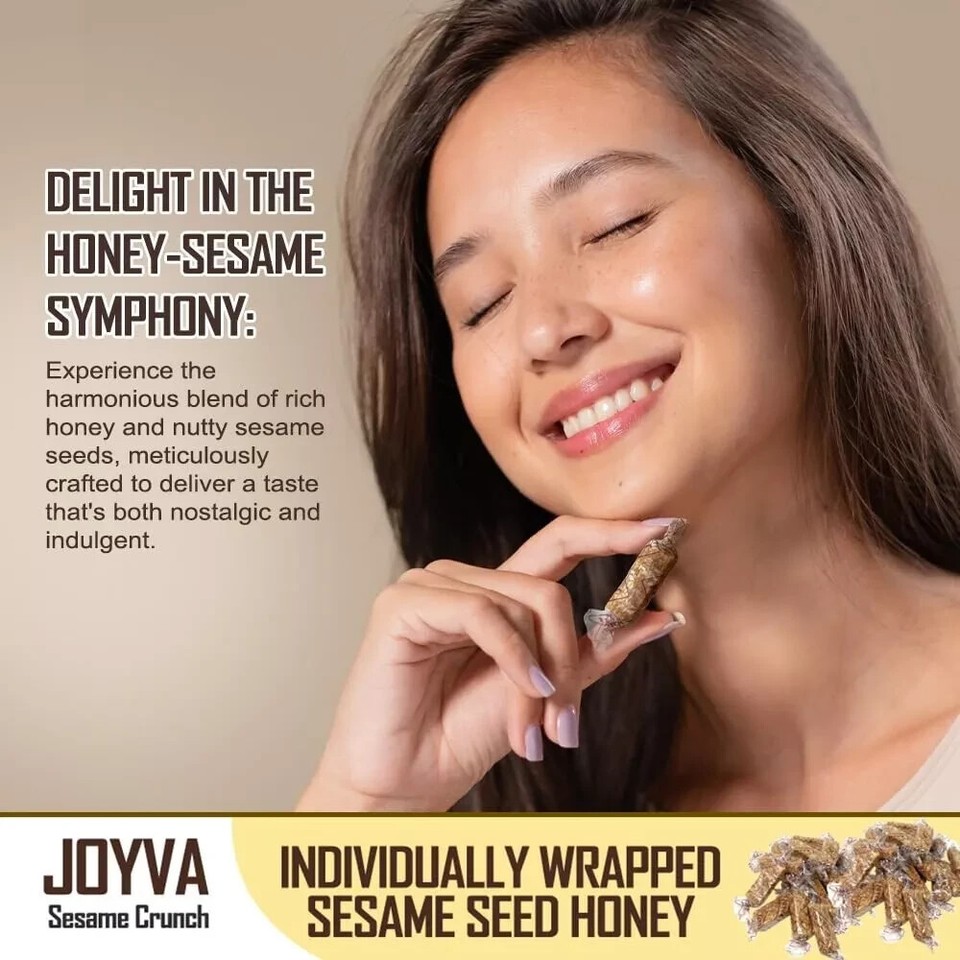 JOYVA Sesame Honey Crunch, Bulk Sweet Candy Individually Wrapped (4 ...