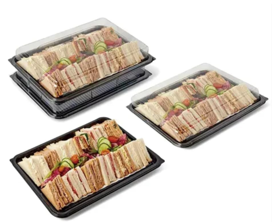 10x Large Reusable Food Platters with Lids – Catering Buffet Trays for ...