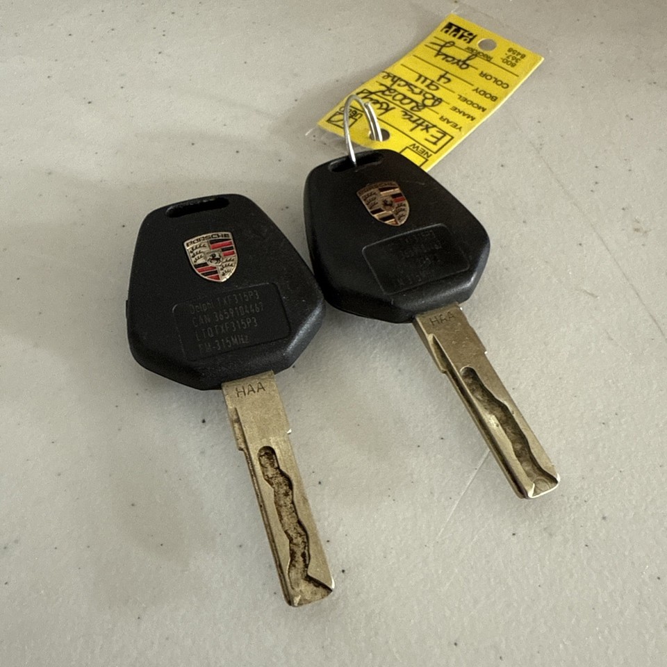 2 OEM 2001-2004 PORSCHE BOXSTER 911 REMOTE HEAD KEY FOB 2 BUTTONS ...