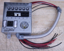 Reliance 30408 GENTRAN 8 Breaker Manual Transfer Switch Panel With ...