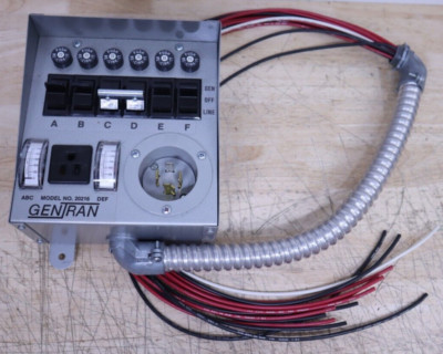 Nice Reliance Gentran 20216 Generator Transfer Switch 125/250 VAC 15A ...