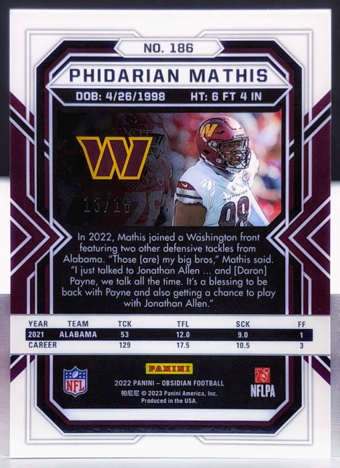 Phidarian Mathis Commanders RC 2022 Obsidian Purple Flood Ultra Rare ...