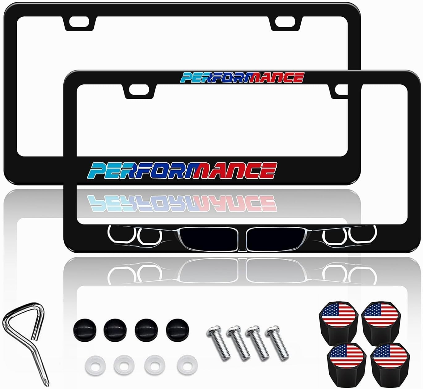 P Style Front Rear License Tag Plate Mount Bracket For BMW E82 E36 E60 ...