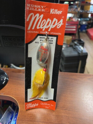 Mepps Orginal French Spinners Musky Killer Lure Yellow Tail (One Lure ...