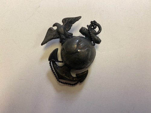 ega003 WW1 1920s USMC Officer Bronze EGA Eagle Globe Cover Pete Ellis ...