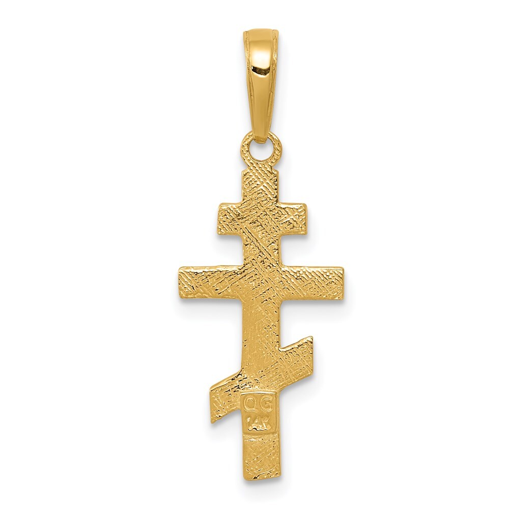 14K Yellow Gold Eastern Orthodox Cross Pendant 0.64g Gift for Mother | eBay