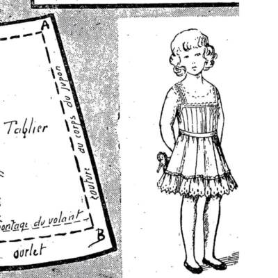 PATRON POUPEE BLEUETTE Jupon brodé 1916 (387) Semaine de Suzette | eBay