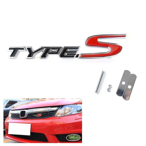 TYPE-S Car Grille Emblem Metal Sport Front Grill Sport Grille Badge ...
