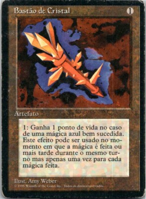 Magic the Gathering Crystal Rod 4th Edition Portuguese Black Boarded ...