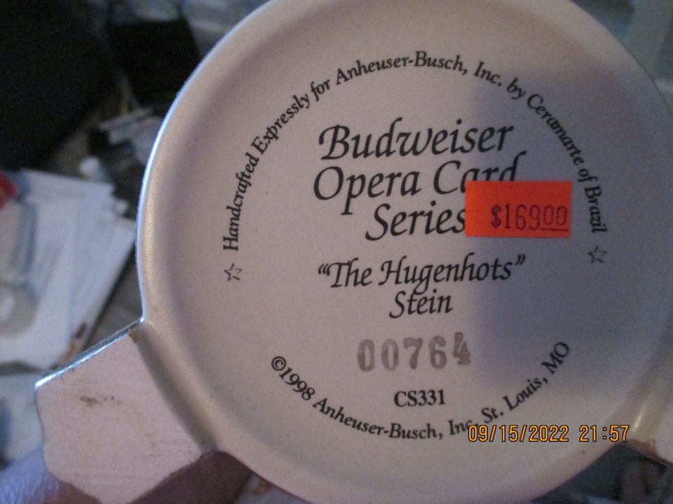Anheuser Busch Opera Card Series "The Hugenots" CS331 "low number" | eBay