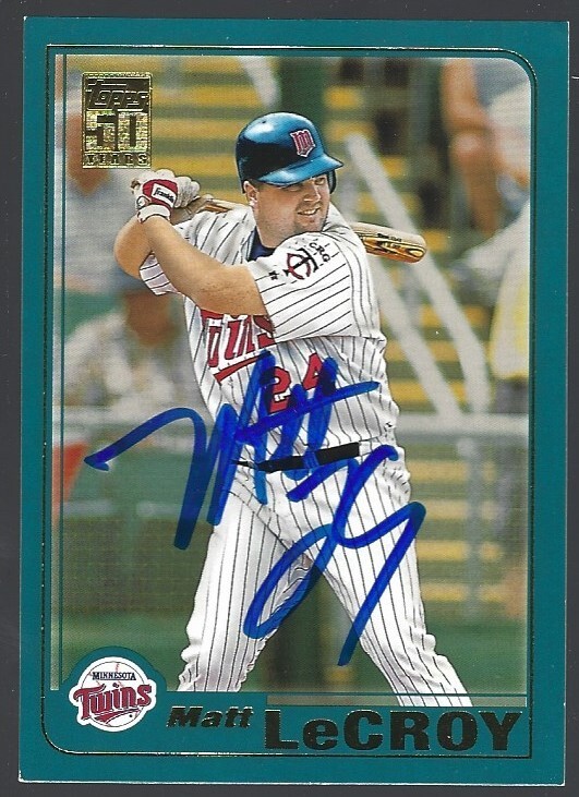 2001 Topps Traded Baseball #T204 Matt LeCroy IP autograph signed card ...