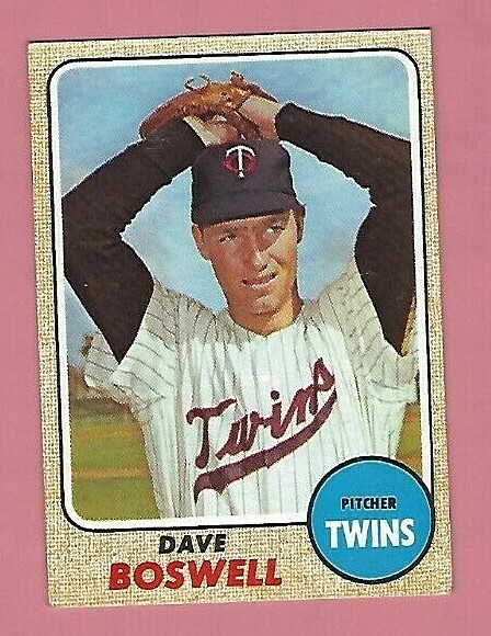 1968 TOPPS DAVE BOSWELL BASEBALL CARD #322 FREE SHIPPING | eBay