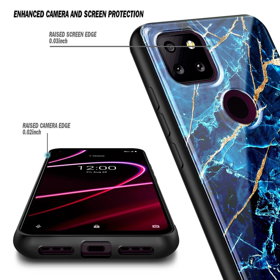 For T-Mobile REVVL 4/Revvl 4+/5G Ultra Slim Marble Protector Phone ...