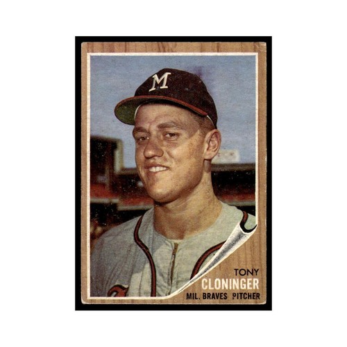 1962 Topps Tony Cloninger RC Milwaukee Braves #63 | eBay