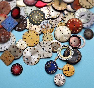 Vintage Watch Dials Lot 150g – Steampunk Art Supplies – Antique Faces ...