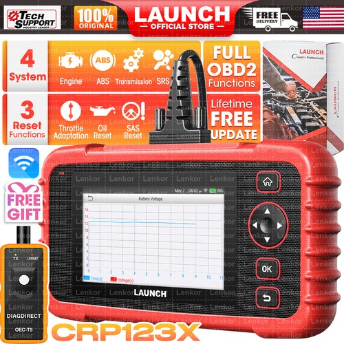 LAUNCH CRP123X Car OBD2 Scanner Code Reader Check Engine ABS SRS ...