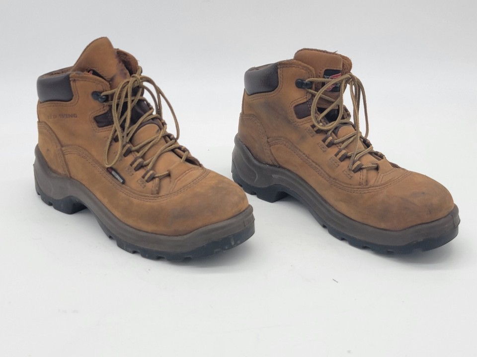 Red Wing Shoes 2327 Brown Leather Steel Toe Boots Women's Size US 7.5 D ...