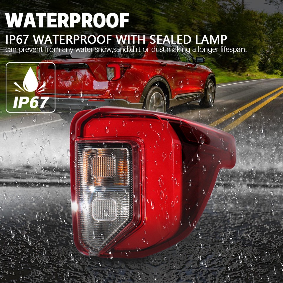 Tail Light For 20-2023 Ford Explorer ST LED Dark Red Brake Lamp RH ...