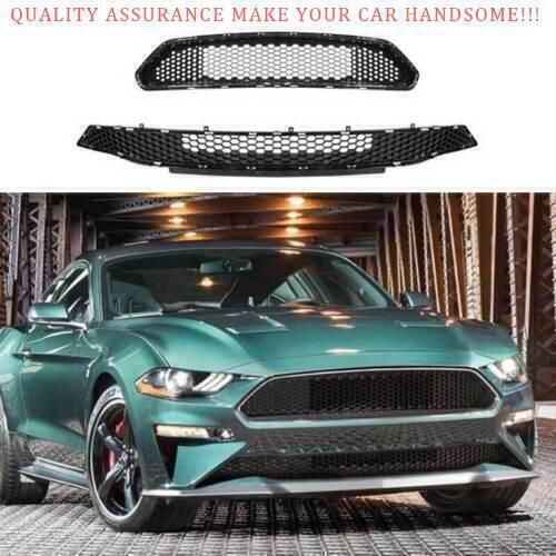 For Ford Mustang 2018-2023 Honeycomb Paint Black Front Bumper Grill ...